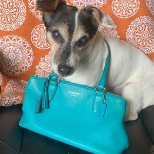 Coach | Bags | Coach Turquoise Small Double Handle Handbag | Poshmark